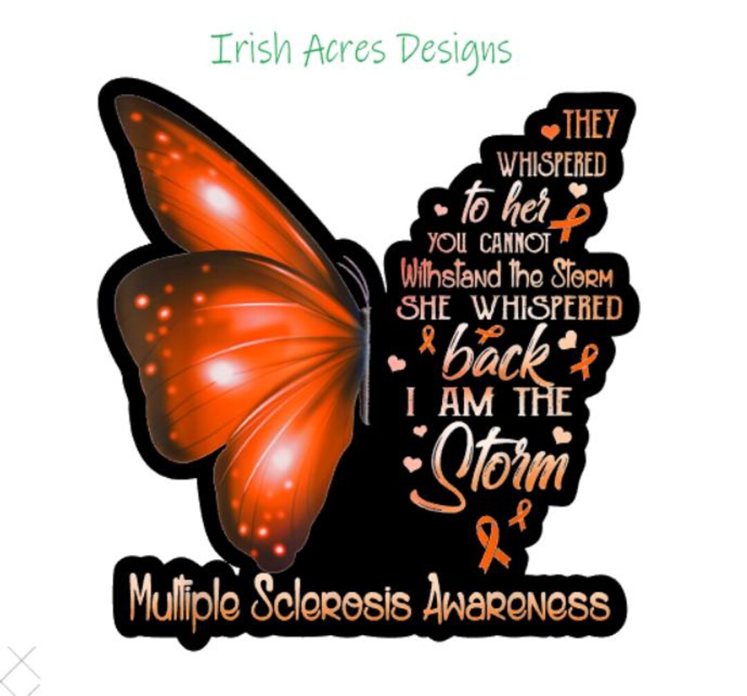 Multiple Sclerosis MS Awareness 2.5" Tall Single Sticker - Etsy
