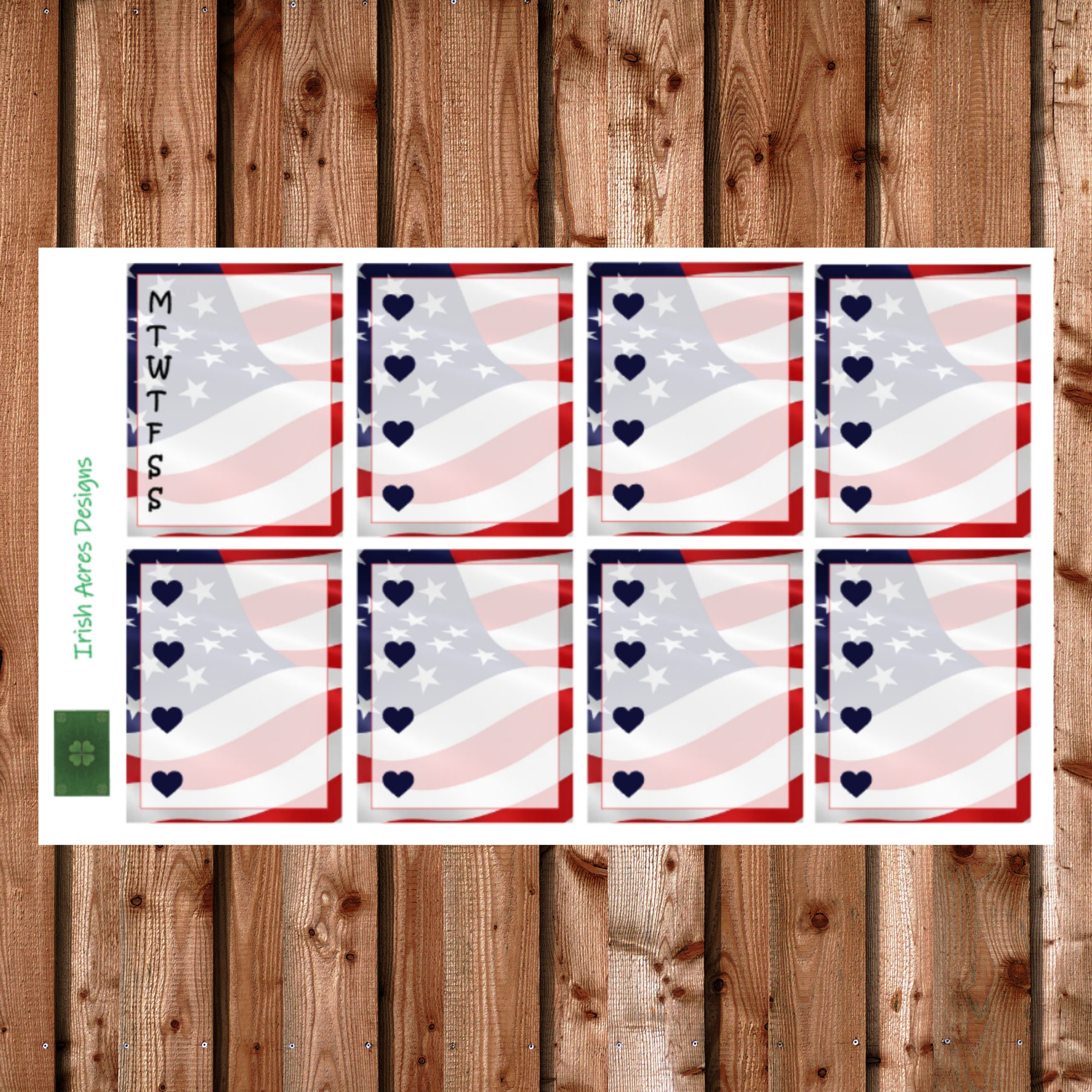 Patriotic Planner Sticker Kit - Etsy