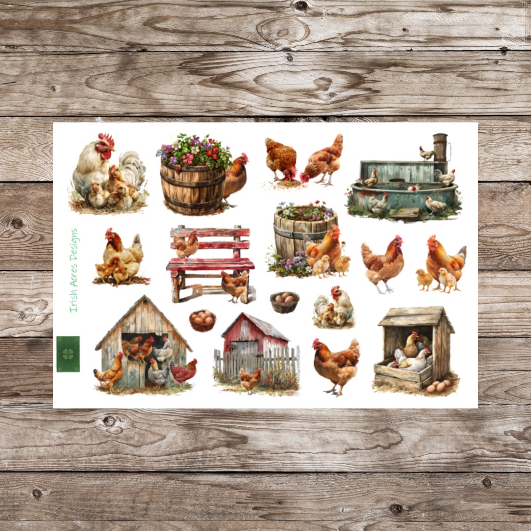 Love of Chickens Deco Planner Stickers - Etsy