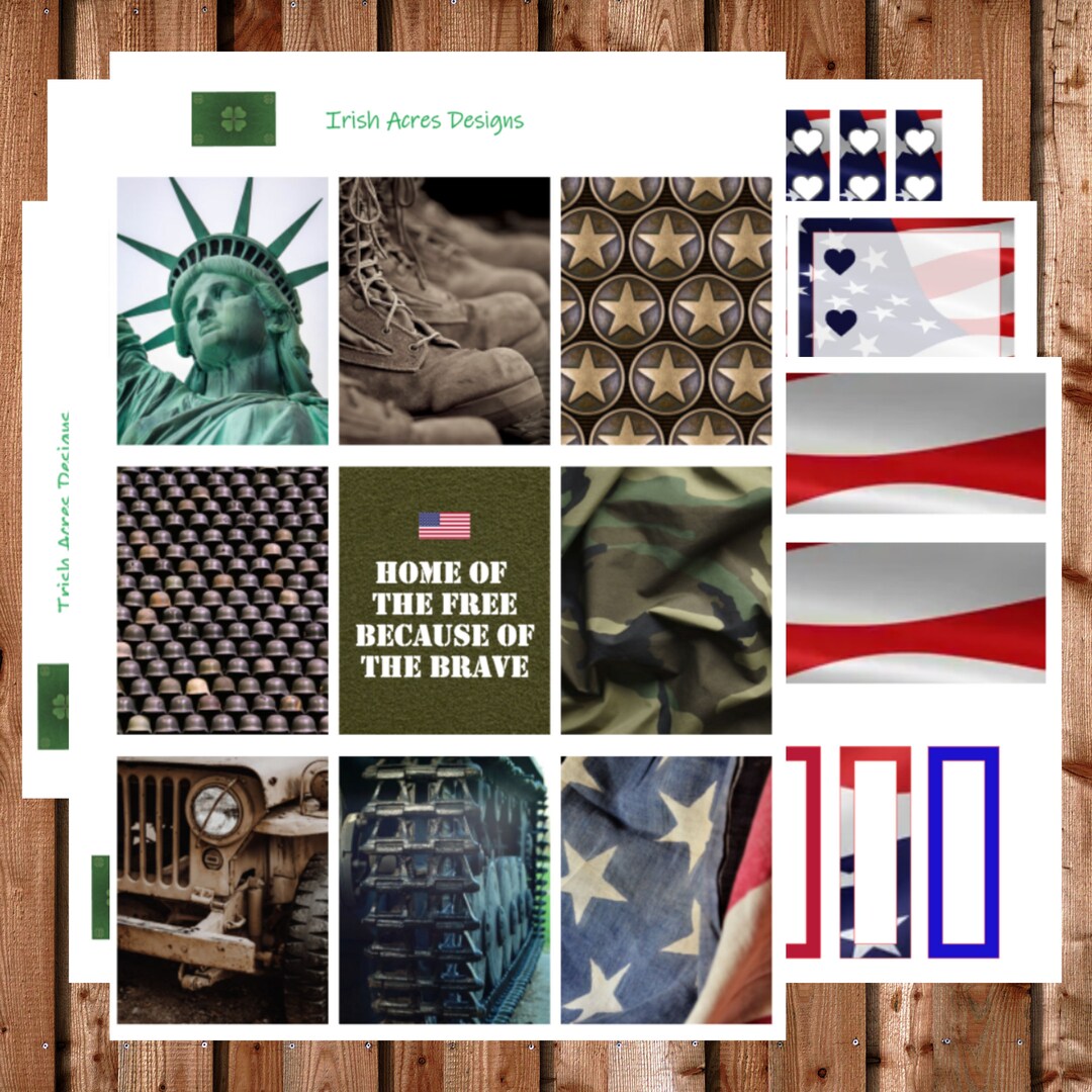 Patriotic Planner Sticker Kit - Etsy