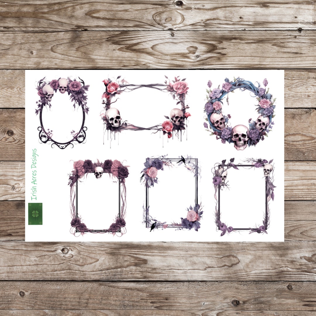Pastel Goth Frames Deco Planner Stickers - Etsy