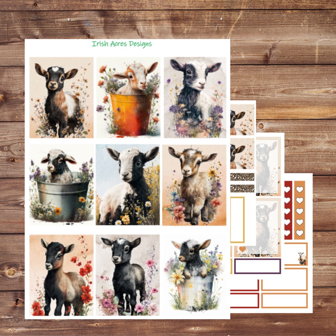 Goats Planner Sticker Kit - Etsy