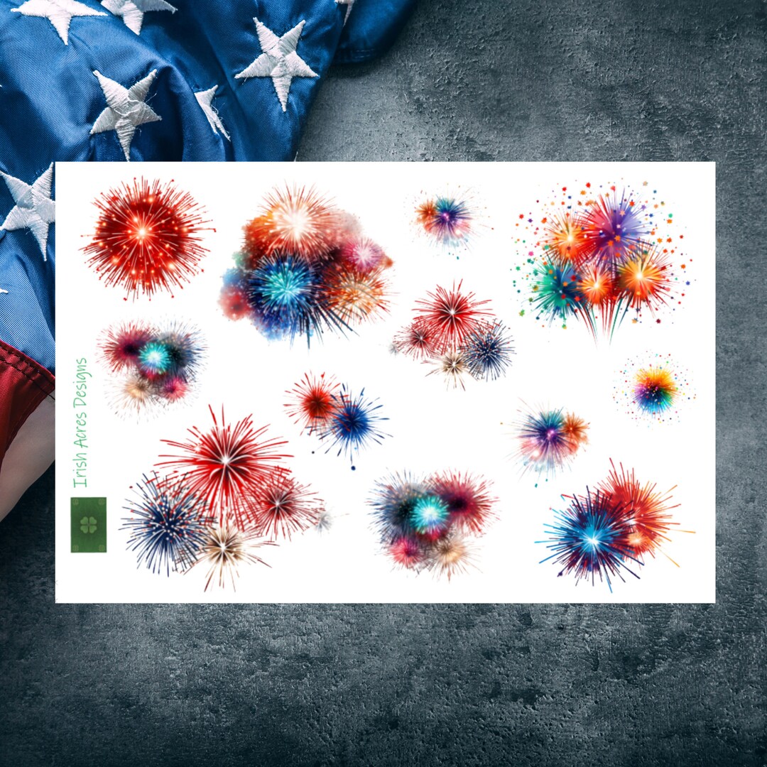 Fireworks Deco Planner Stickers - Etsy