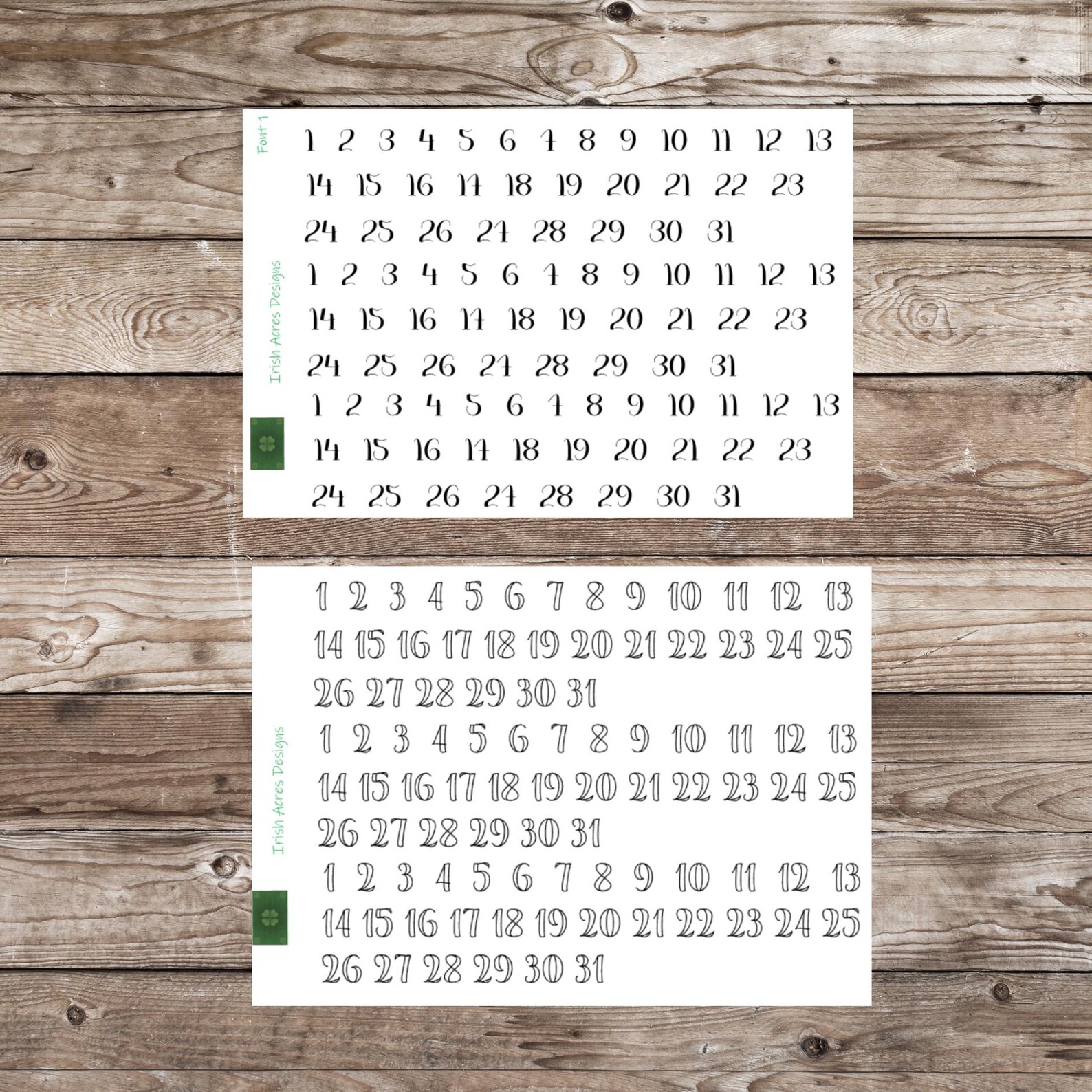 Number Dates Journaling Sticker Sheet - Etsy