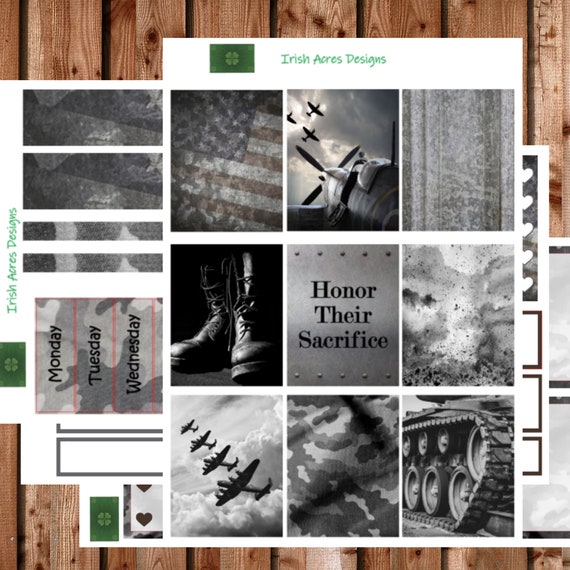 Military Planner Sticker Kit - Etsy