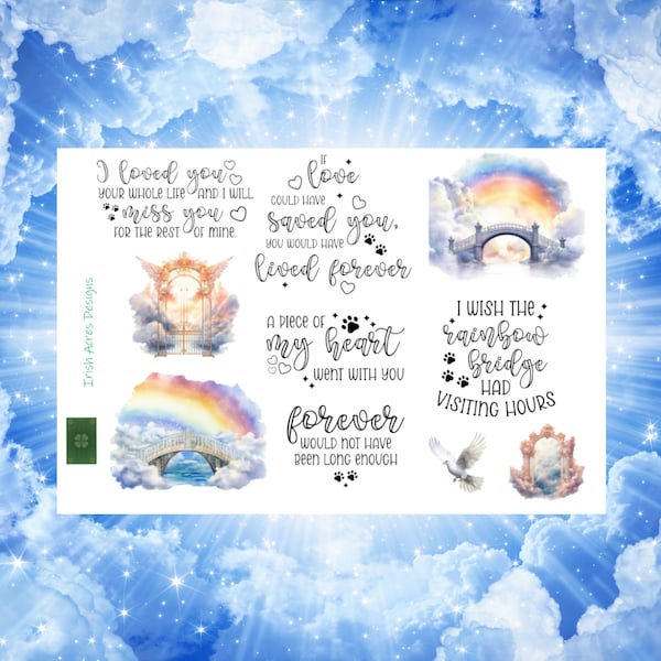 Rainbow Bridge Stickers - Etsy