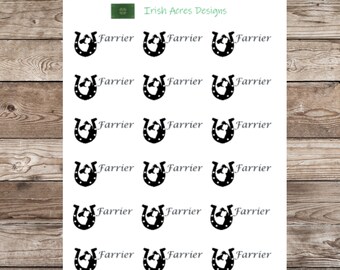 Farrier Visit Appointment Horse Planner Stickers Reminder Equestrian ...