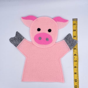Pig Hand Puppet Pattern, PDF Pattern for Hand Puppet, Puppet Sewing ...