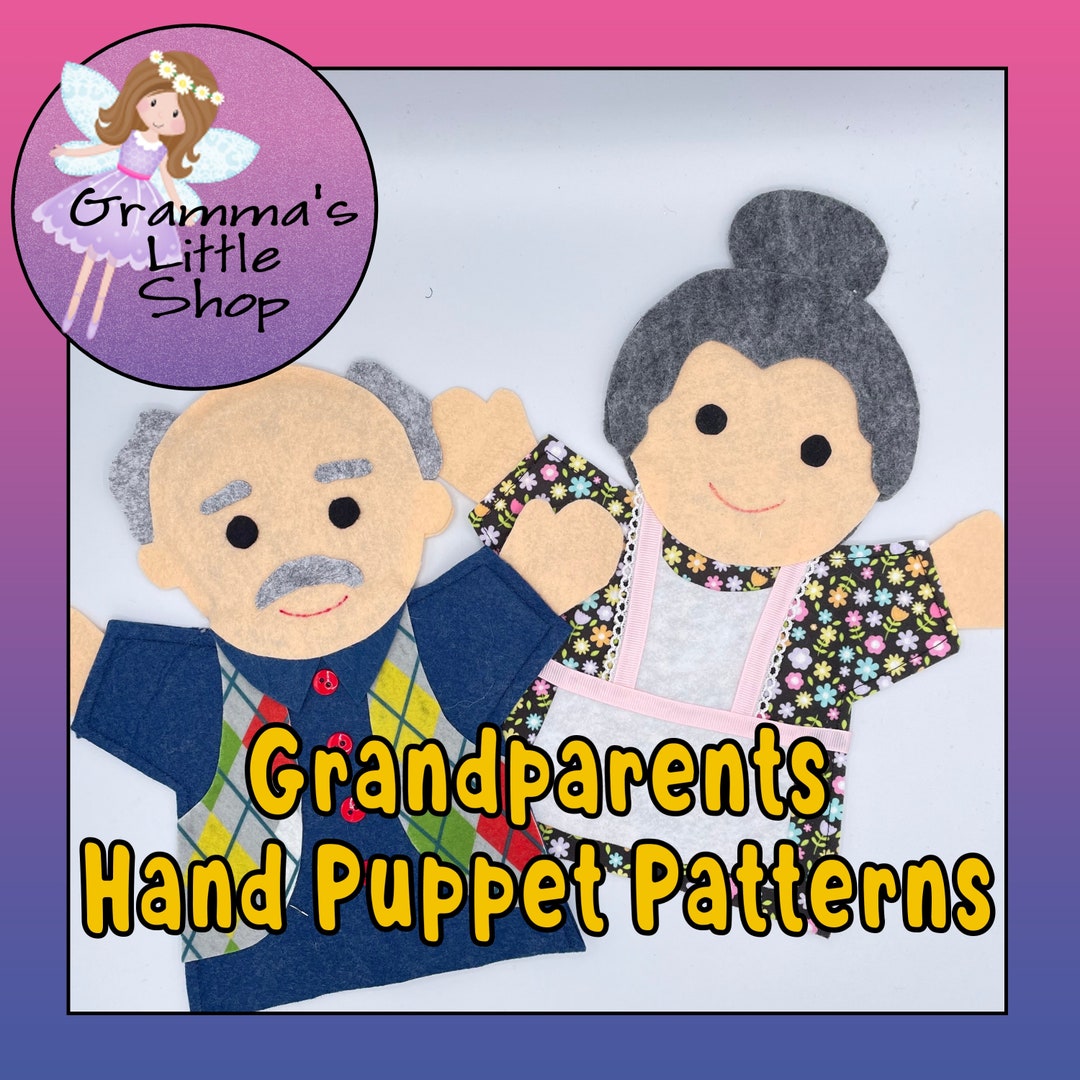 Create Grandma and Grampa Hand Puppet Patterns for Interactive Play ...