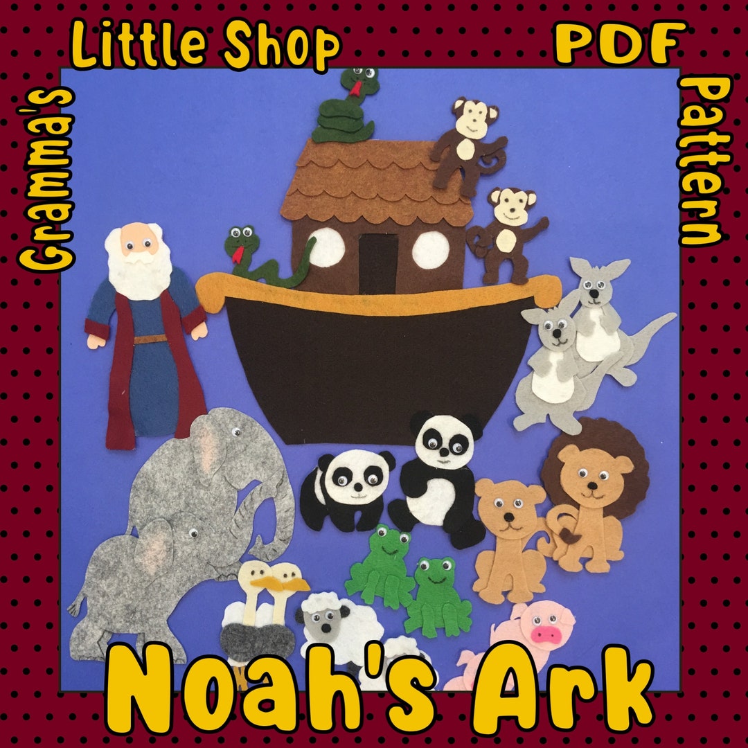 Noah's Ark and the Great Flood Pattern for Felt Story Board - PDF ...