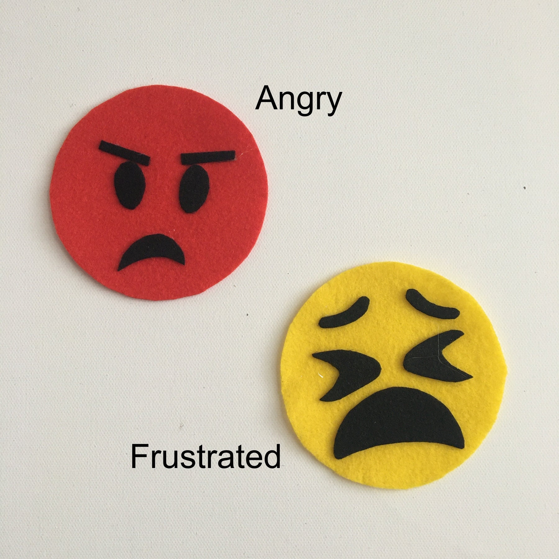 Emoji Felt Pattern With 8 Different Emotions Happy Emoji Sad - Etsy Canada
