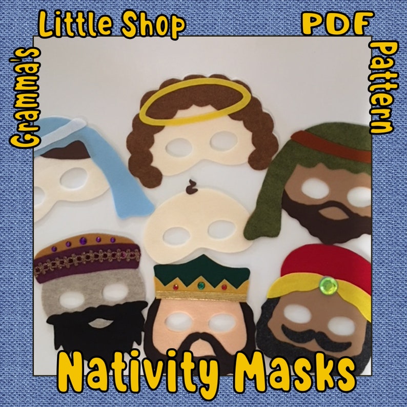 Nativity Mask Patterns Perfect for School Performance of the - Etsy Canada