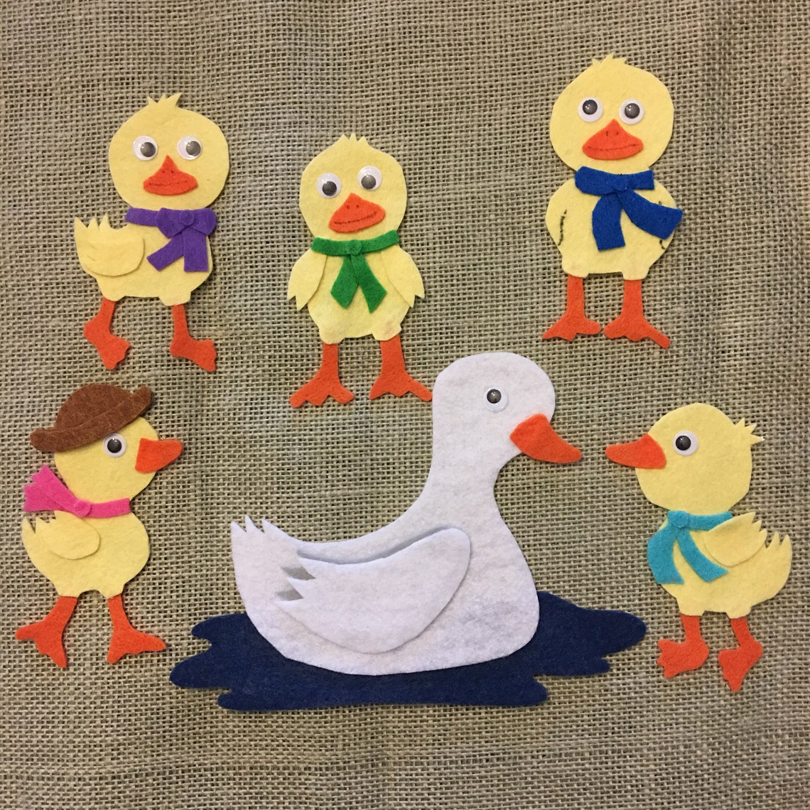 5 Little Ducks Pattern for Felt Story Board PDF PATTERN ONLY | Etsy