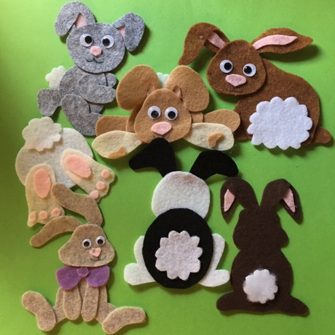 Bunny Tails and Ears Felt Story Pattern for Use on a Felt or - Etsy