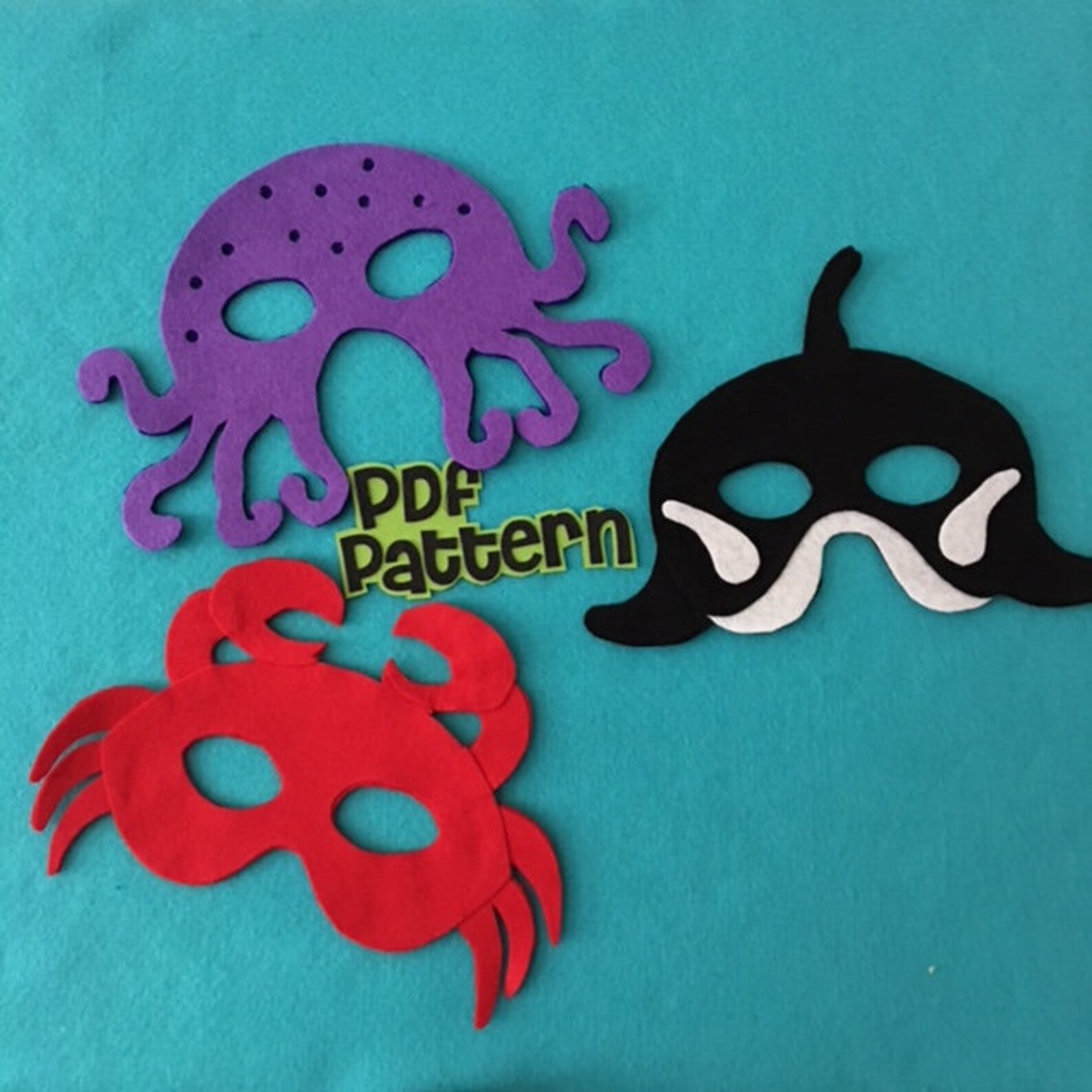 Sea Animal Mask Patterns for Pretend Play PDF PATTERNS ONLY | Etsy