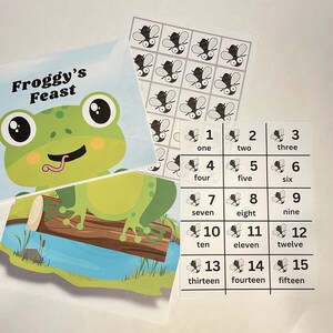 Flisat Printable Froggy's Feast, Frog and Flies Counting Activity ...