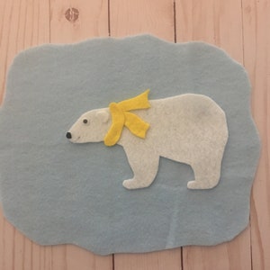5 Little Polar Bears Felt Story Pattern for Use on a Felt Board - PDF ...