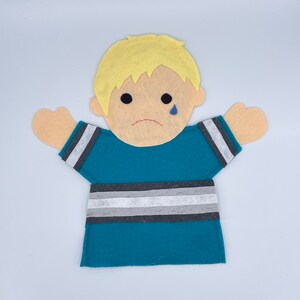 Sad and Happy Face Boy Puppet Pattern - PDF Pattern for Hand Puppet ...