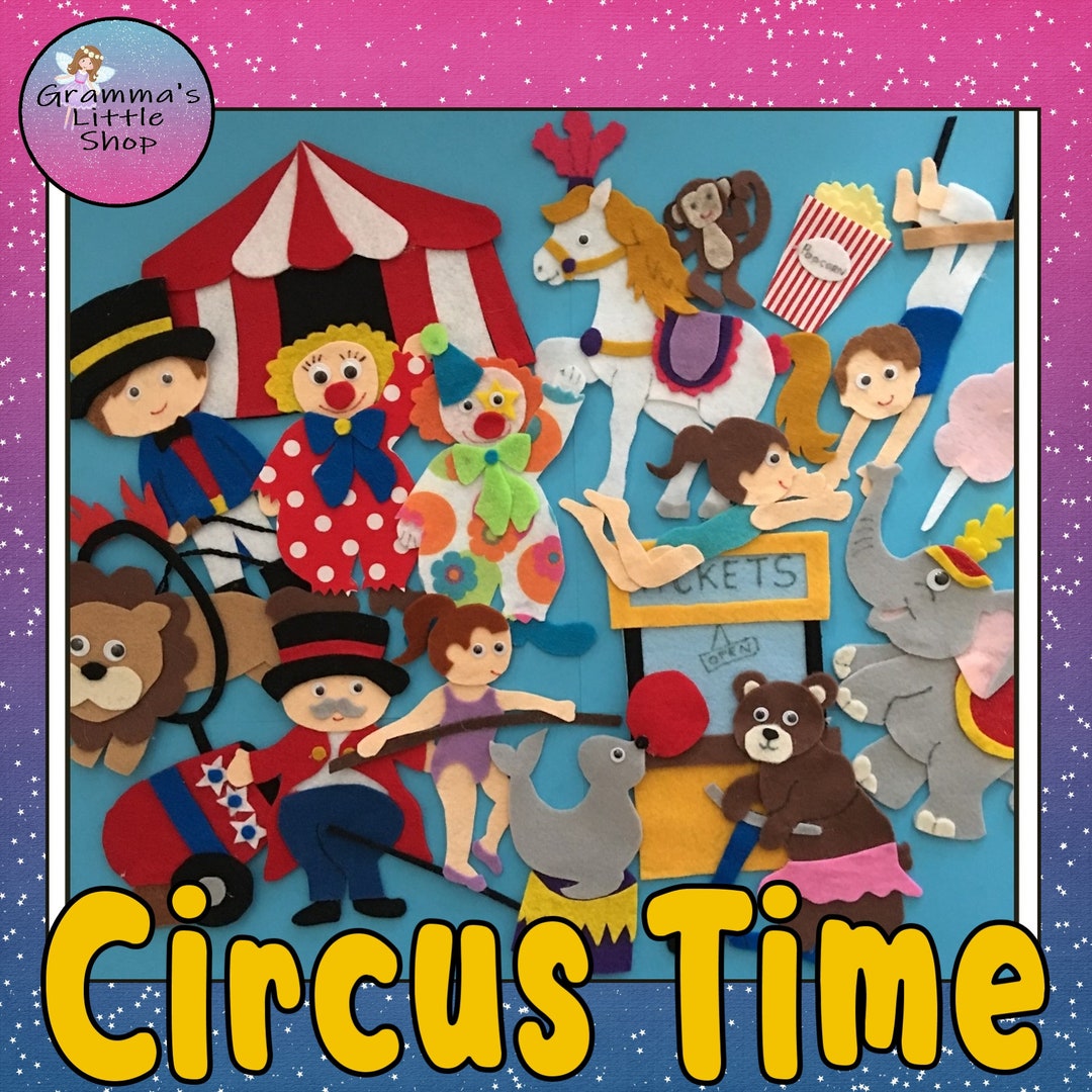 Circus Time Felt Board Patterns // PDF PATTERN ONLY - Etsy