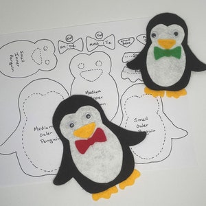Penguin Hide and Seek, Who Has the Fish Game, Pattern Only for Felt ...