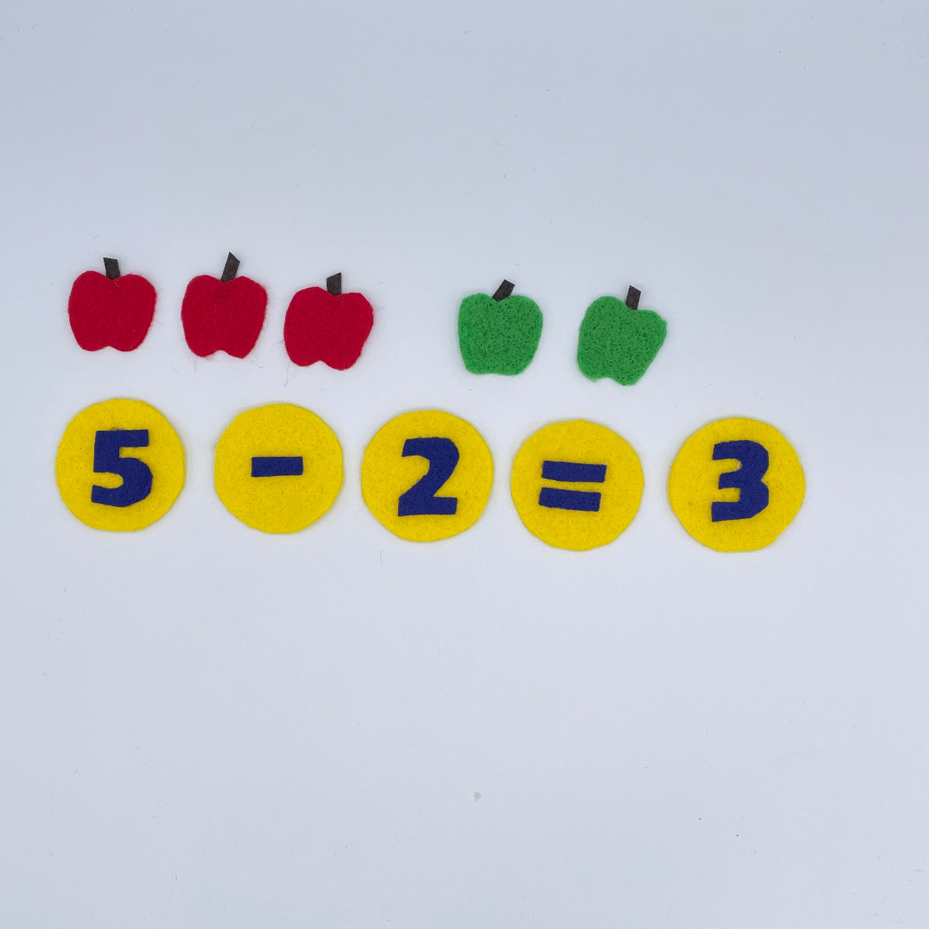 Apple Math Felt Pattern for Simple Counting Addition and - Etsy