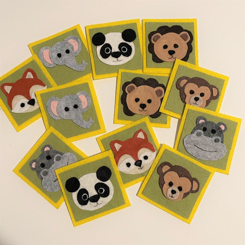 Zoo Animal Matching Game for a Felt Board DIY Downloadable - Etsy