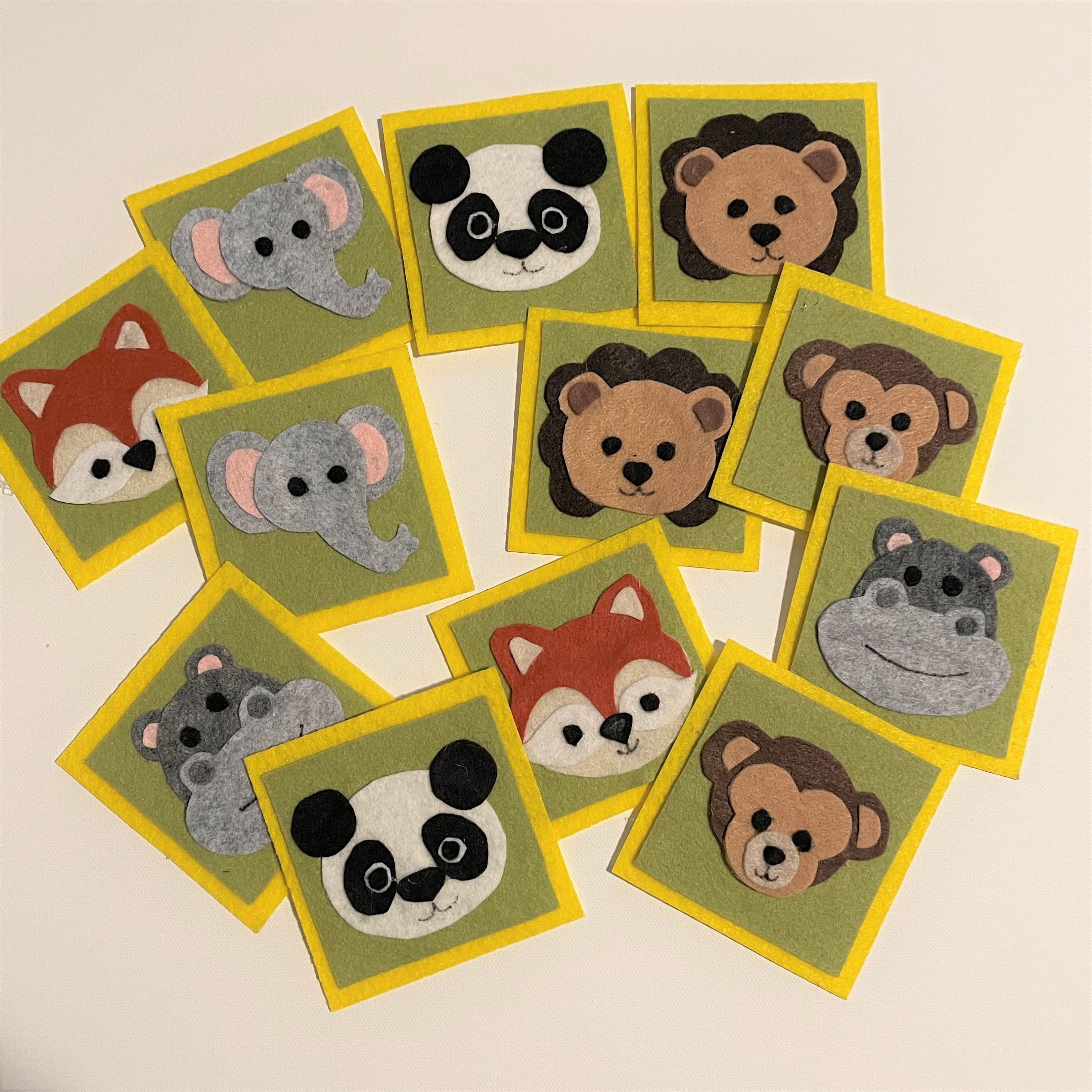 Zoo Animal Matching Game for a Felt Board - DIY Downloadable Pattern ...