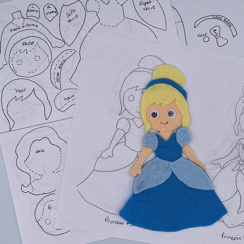 Pretty as a Princess DIY Felt Board Pattern PDF Pattern Only - Etsy
