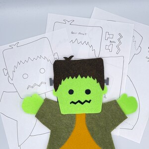Halloween Hand Puppets Pattern - Create Fun Dracula, Witch ...