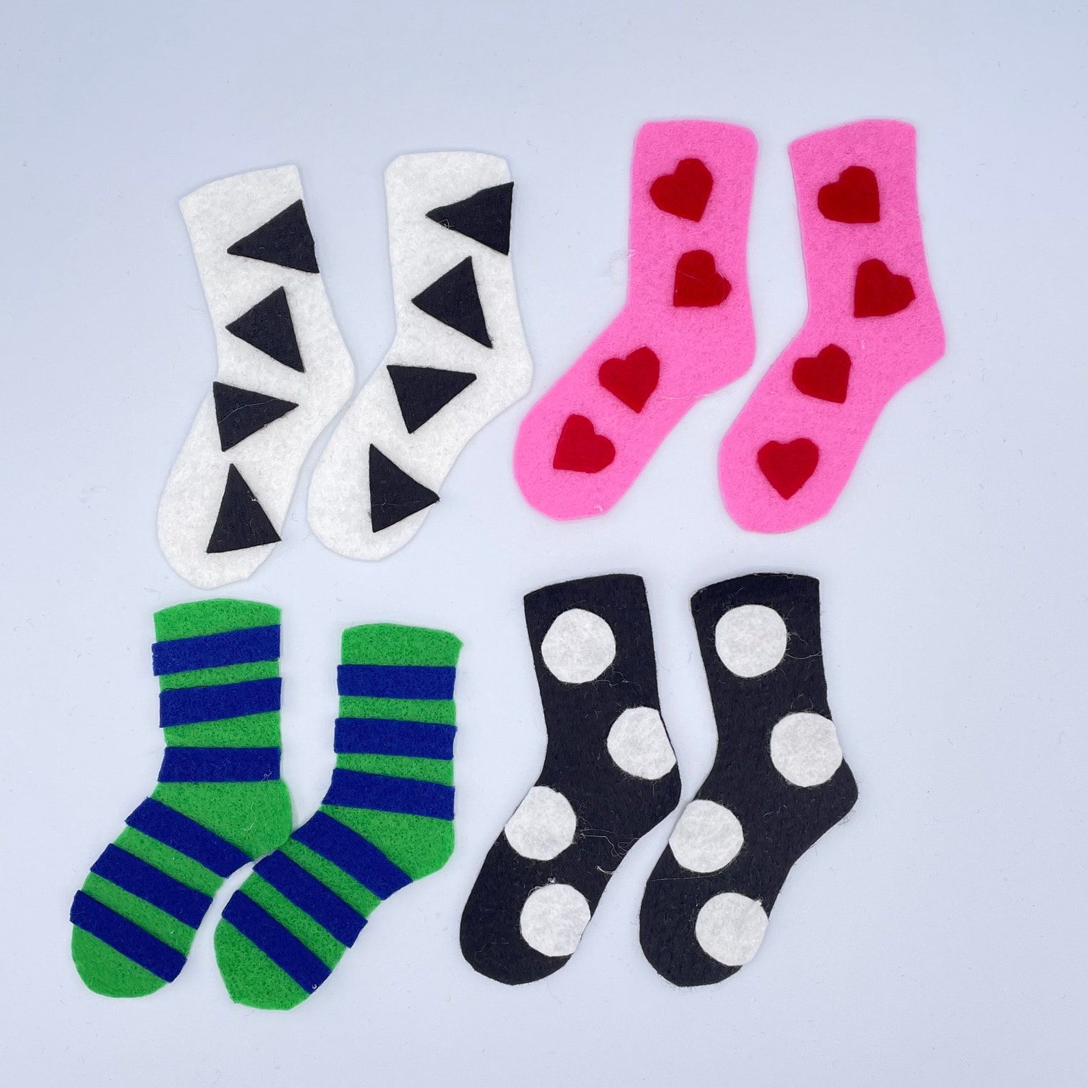 Match the Socks Pattern Math for Kids Sorting Game DIY - Etsy