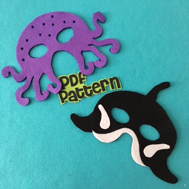 Sea Animal Mask Patterns for Pretend Play - PDF PATTERNS ONLY - Etsy
