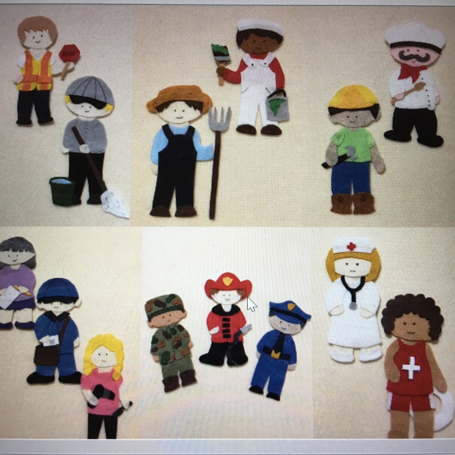 Community Helpers Felt Board Patterns Policeman Fireman - Etsy
