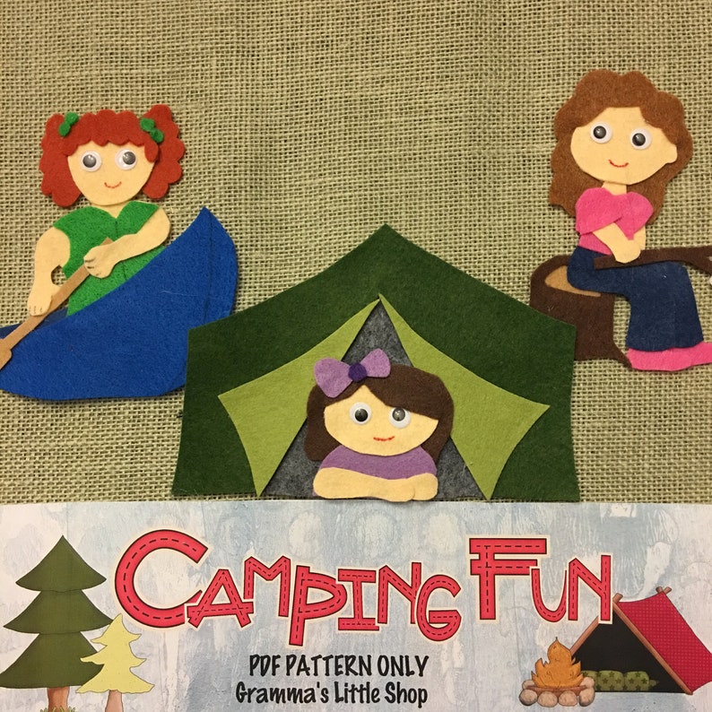 Camping Fun Felt Board Pattern // PDF PATTERN ONLY - Etsy