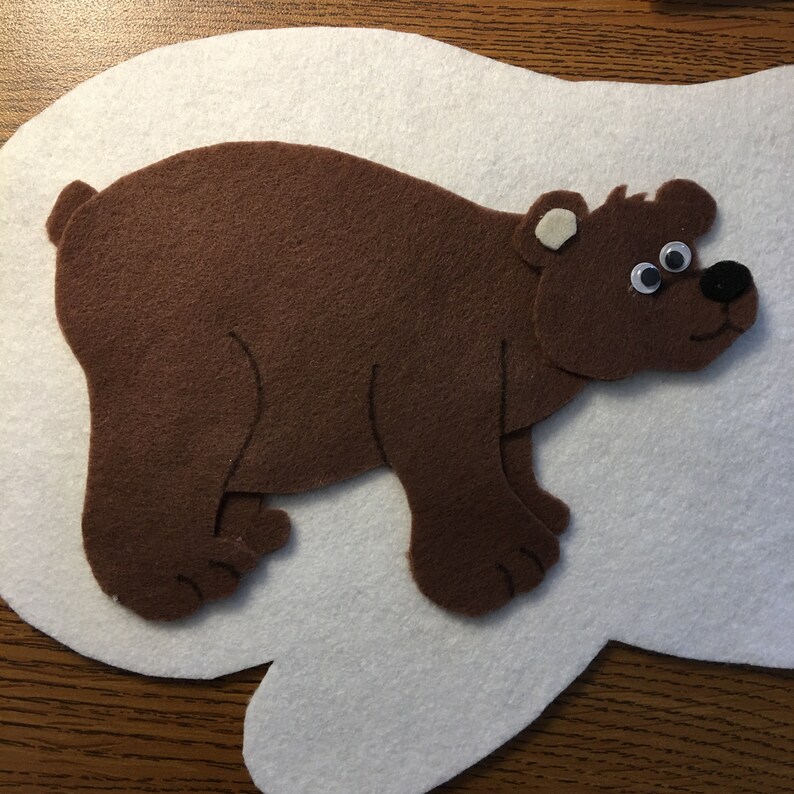 The Mitten Felt Story Pattern Flannel Board Pattern DIY | Etsy