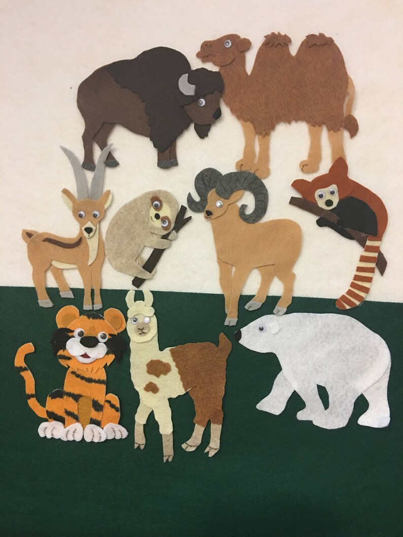 Zoo Animal Patterns, Story Board Felt Templates – Hand Drawn PDF Set 2 ...