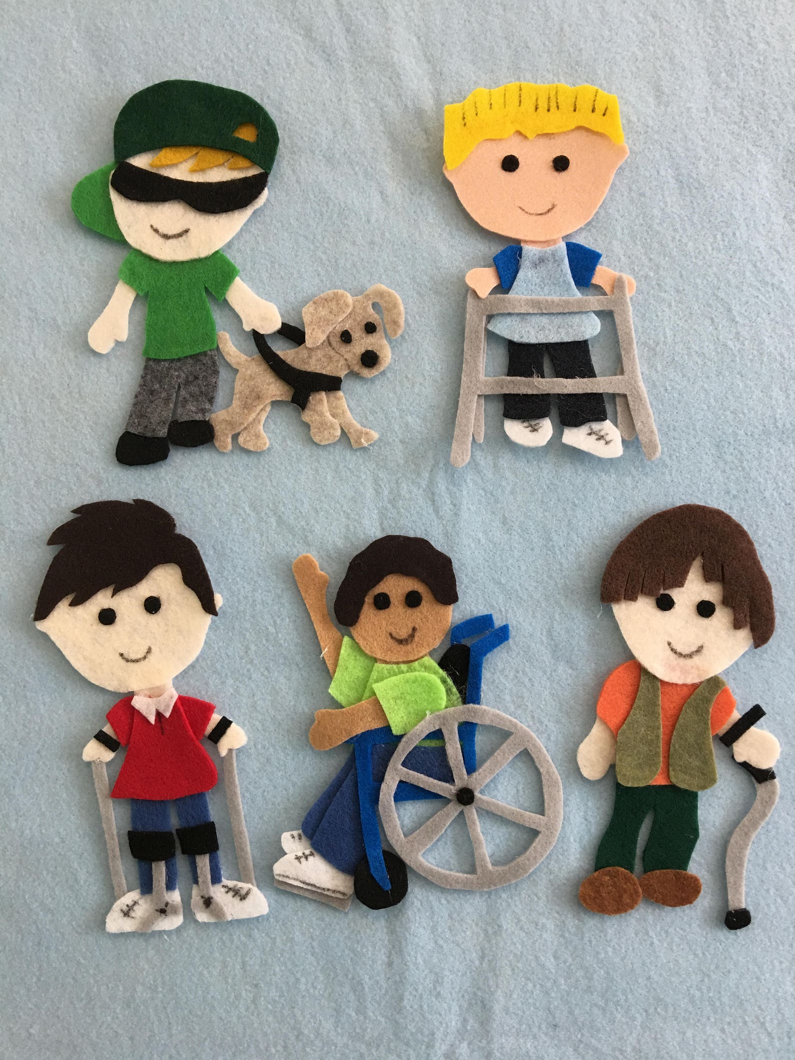 Disability Awareness Felt Board Educational Patterns Includes Blindness ...