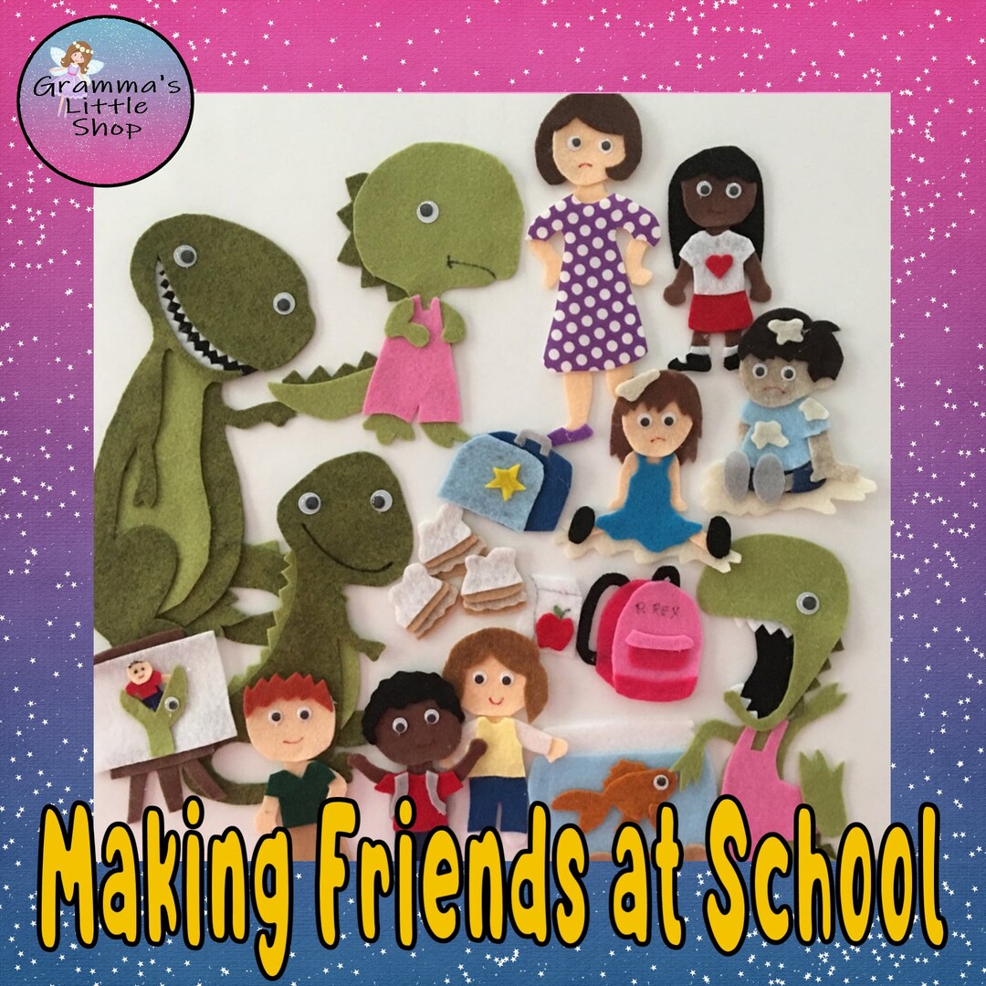 Making Friends at School Felt Story Pattern - PDF PATTERN ONLY - Etsy