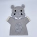 Hippo Hand Puppet Pattern, PDF Pattern for Hand Puppet, Puppet Sewing ...