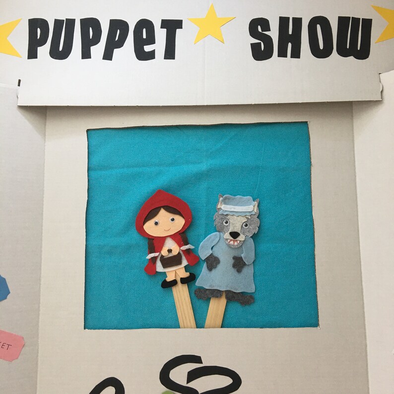 Red Riding Hood Puppet Pattern Puppet on a Stick PDF - Etsy