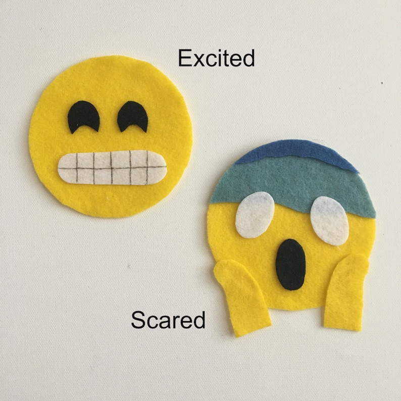 Emoji Felt Pattern With 8 Different Emotions Happy Emoji Sad - Etsy Canada