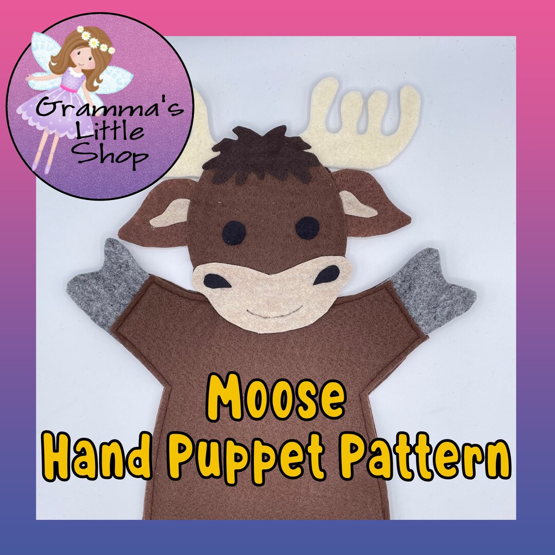 Moose Hand Puppet Pattern - Easy-to-follow PDF Sewing Pattern - Etsy