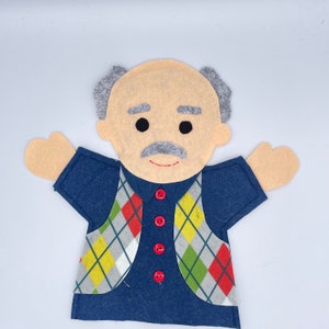 Grandma and Grandpa Felt Hand Puppet Patterns (PDF Pattern) - Etsy