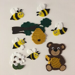 Honey Bees Pattern for Use on a Felt Story Board - PDF Downloadable ...