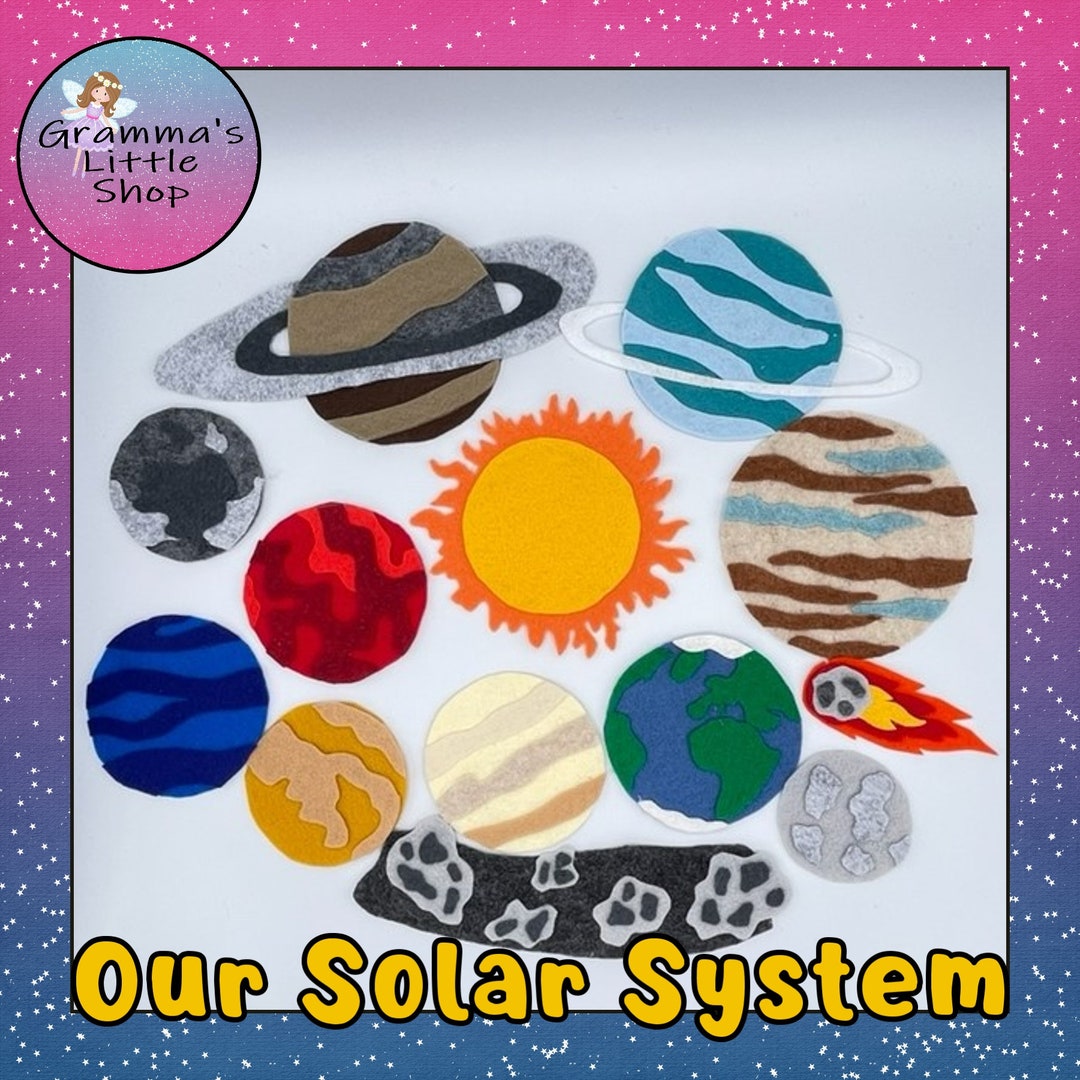 Solar System Felt Board Pattern, Pattern for Planets, Sun, Asteriods ...