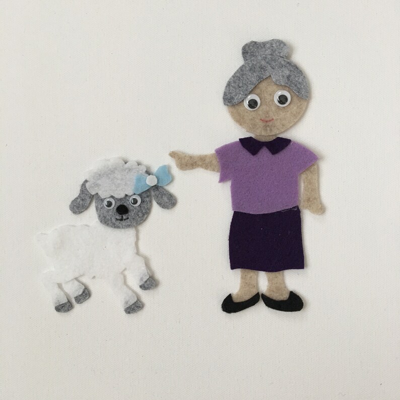 Mary Had a Little Lamb Felt Board Pattern Felt Story Pattern | Etsy