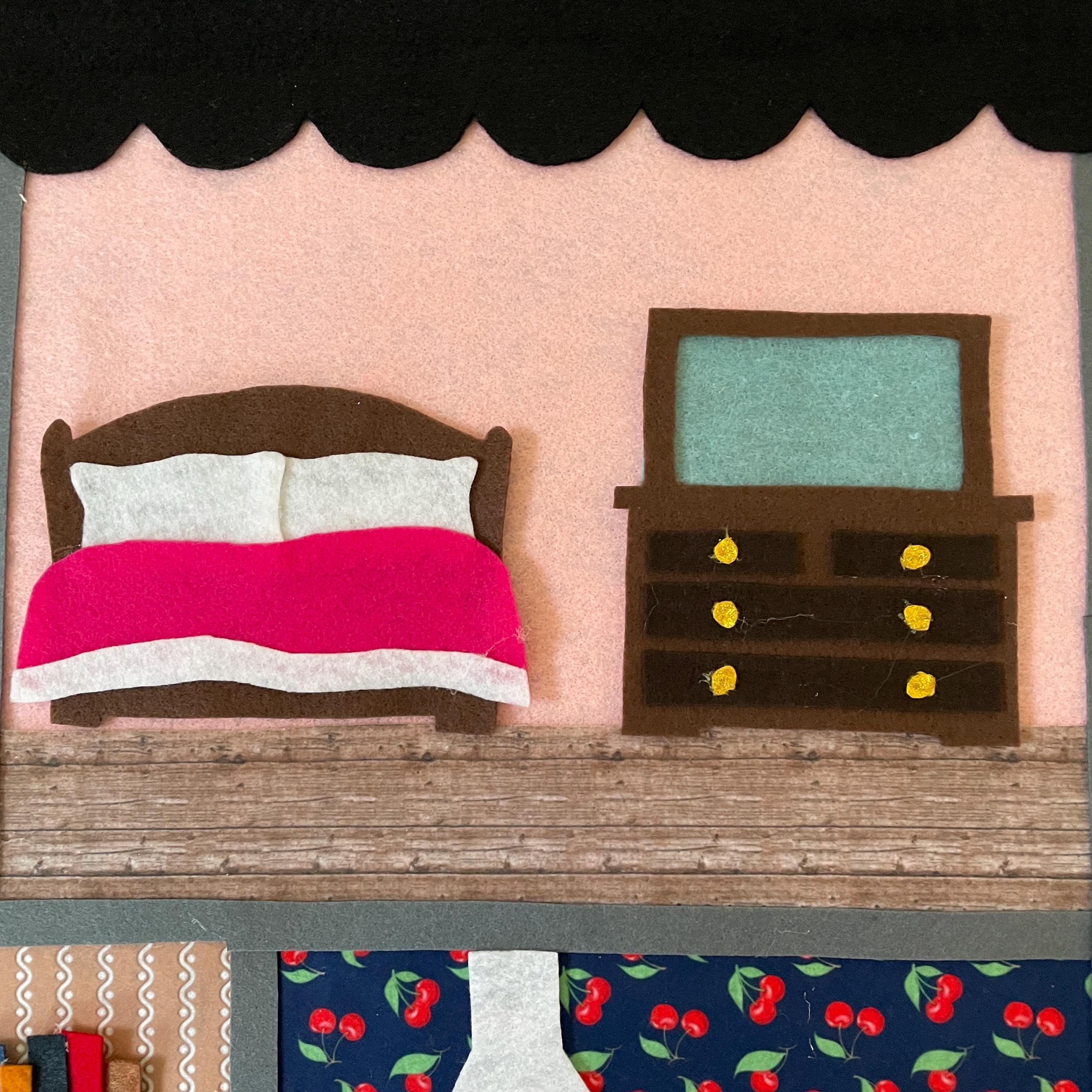 Felt Doll House Play Mat Pattern, Child's Quiet Time Activity (PDF ...