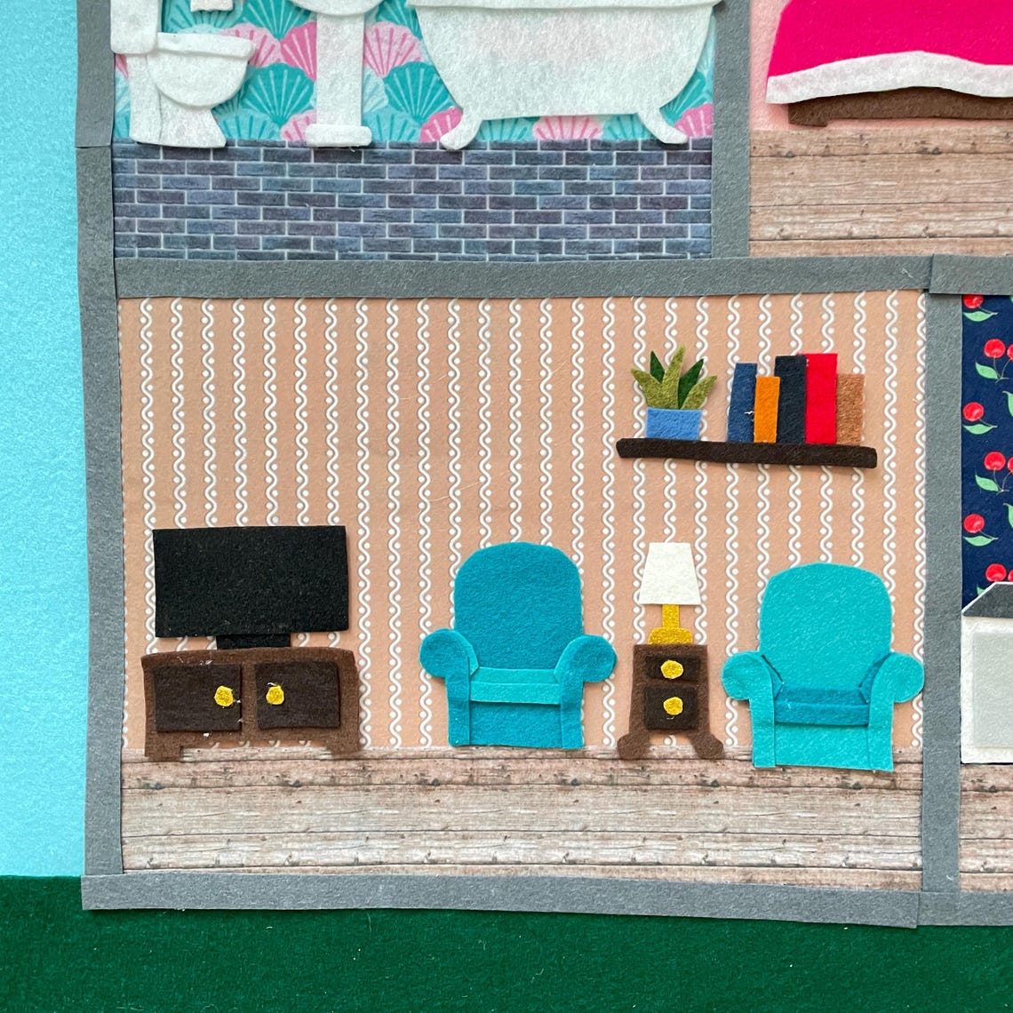 Felt Doll House Play Mat Pattern, Child's Quiet Time Activity (PDF ...
