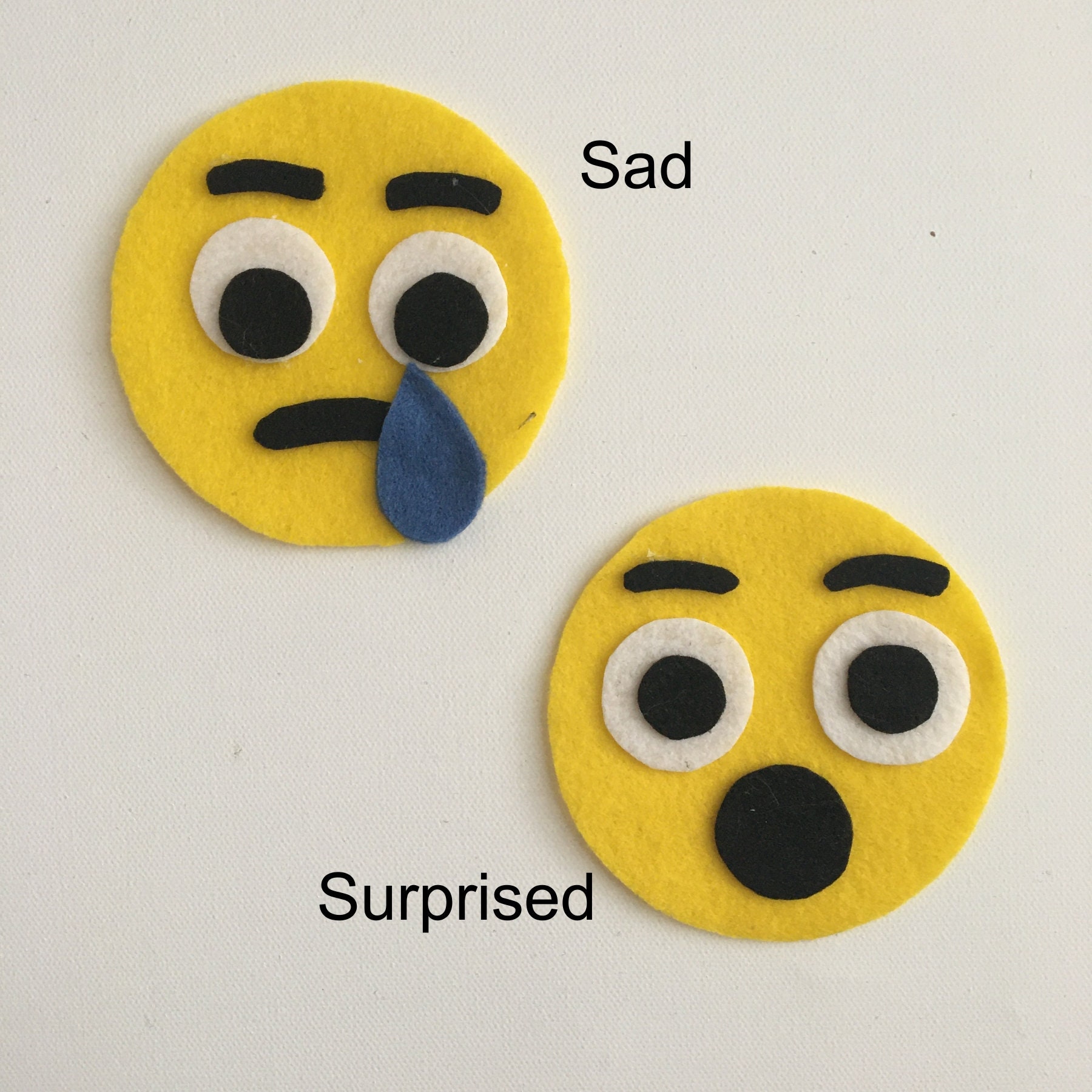 Emoji Felt Pattern With 8 Different Emotions Happy Emoji Sad - Etsy Canada