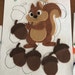 5 Little Acorns & Felt Squirrel Pattern, Preschool Rhyme (DIY ...