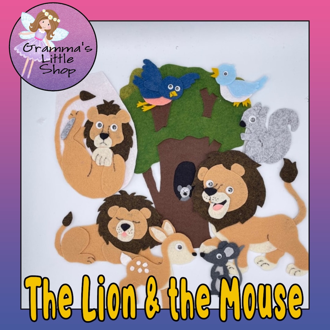 Lion and Mouse Felt Story Pattern, DIY Fable (PDF Pattern) - Etsy